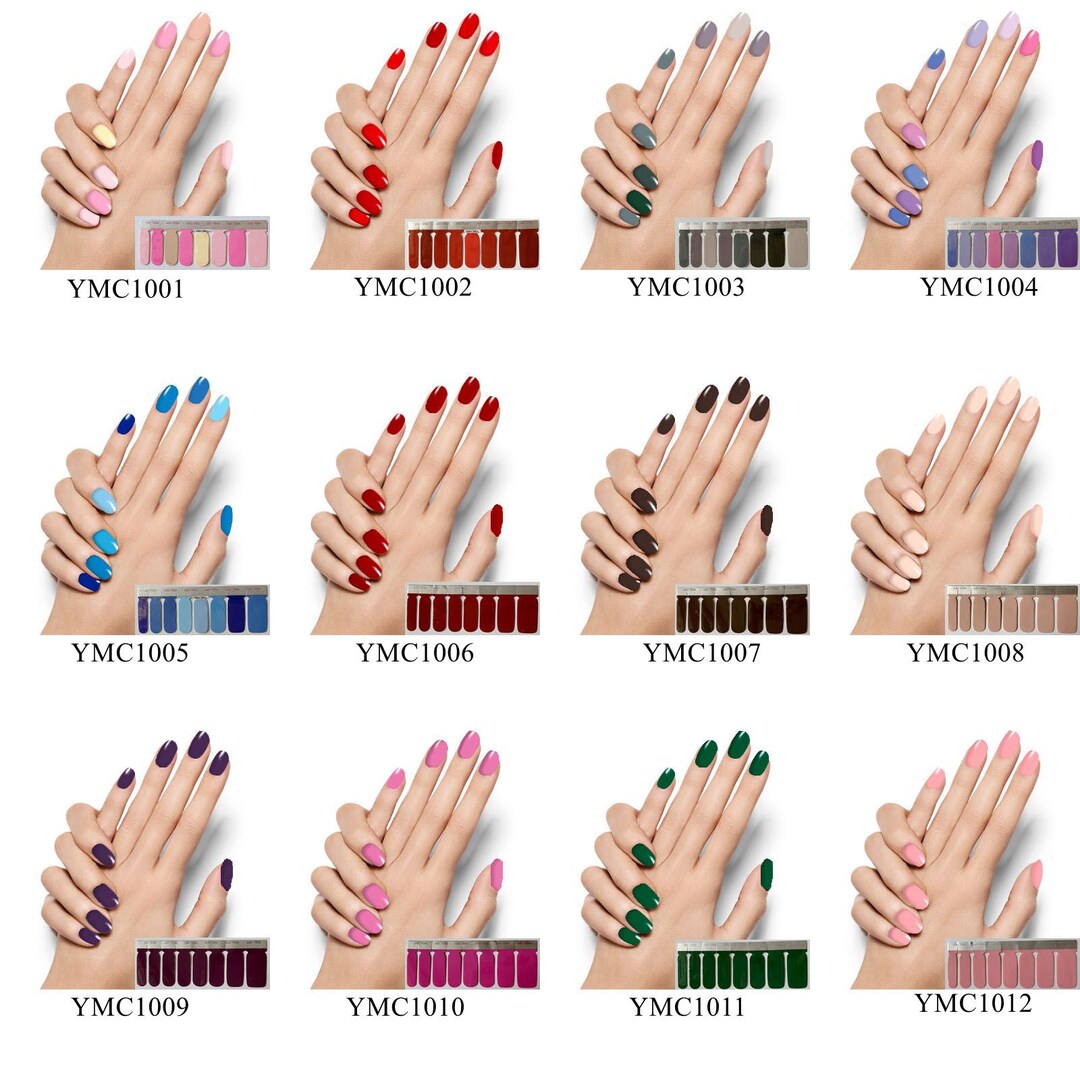 1pc Nail Art Full-cover Sticker Sheet 16tips Nail Art Wrap Nail Art ...