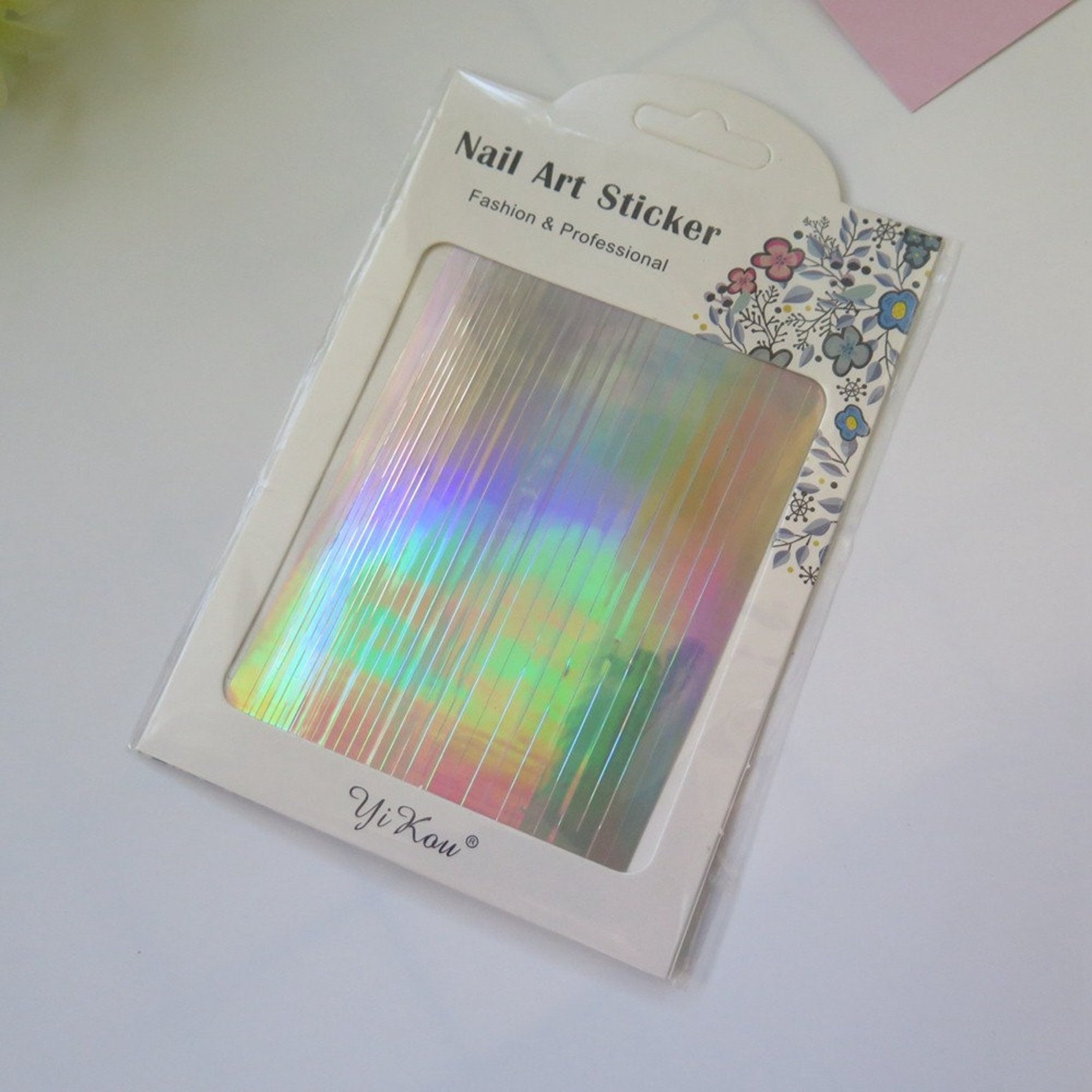 1pc Laser Silver and Gold Line Sticker Nail Art Sticker - Etsy