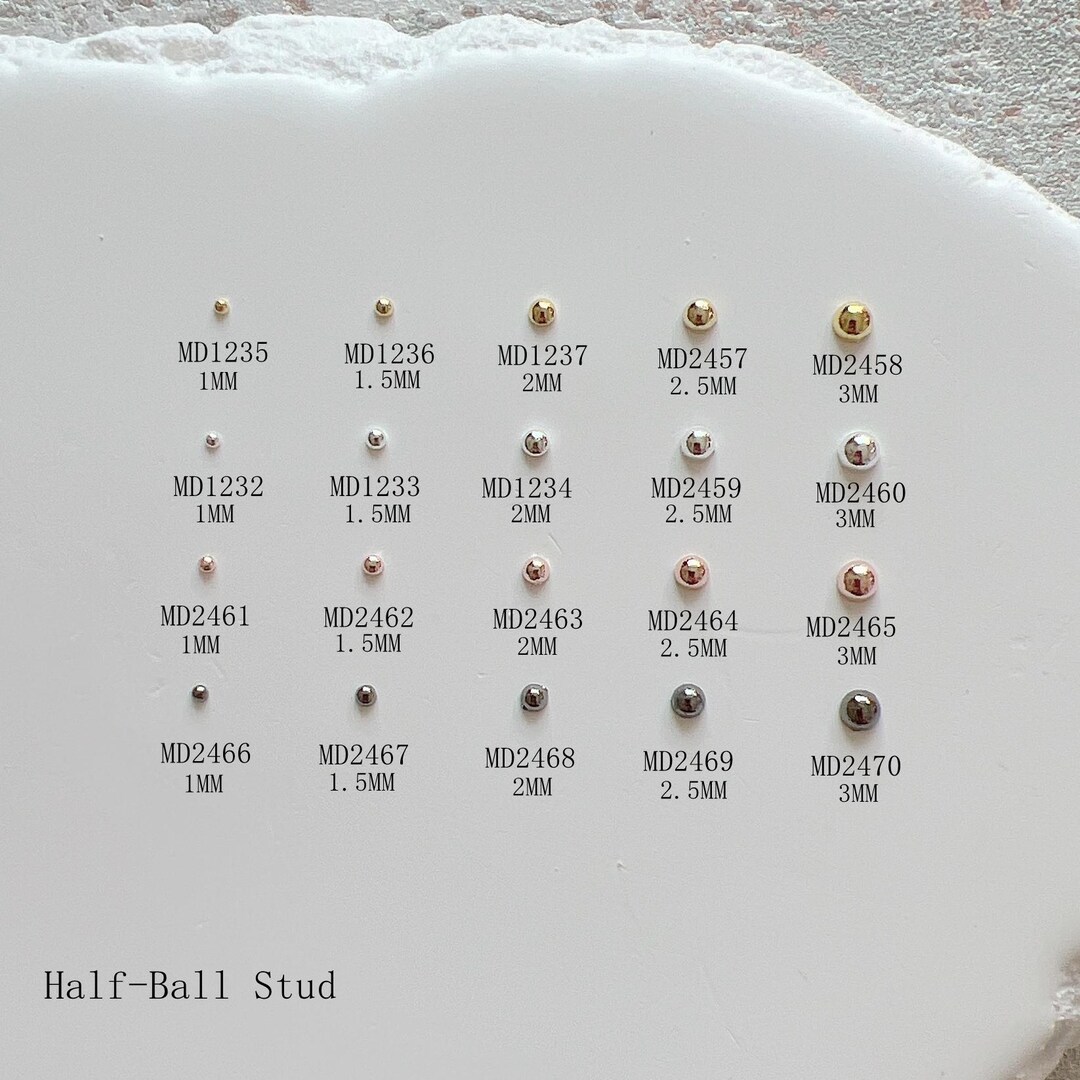 Approx. 100pcs/bag Metal Stud Mini Round Half-ball Shape Stud Nail Art ...