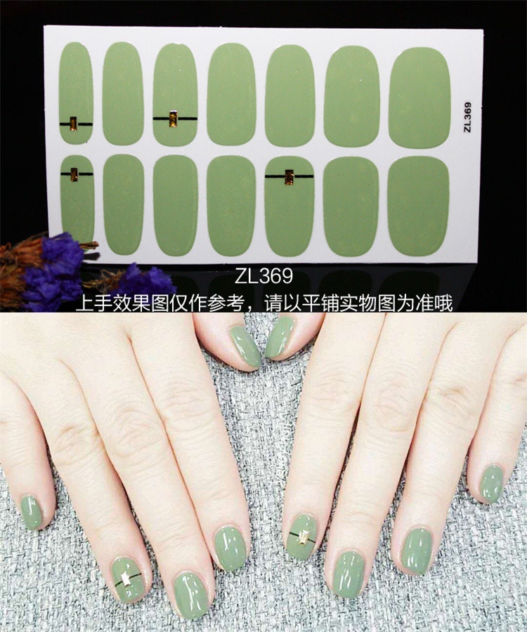 1pc Nail Art Full-cover Sticker Sheet 14tips Nail Art Wrap - Etsy
