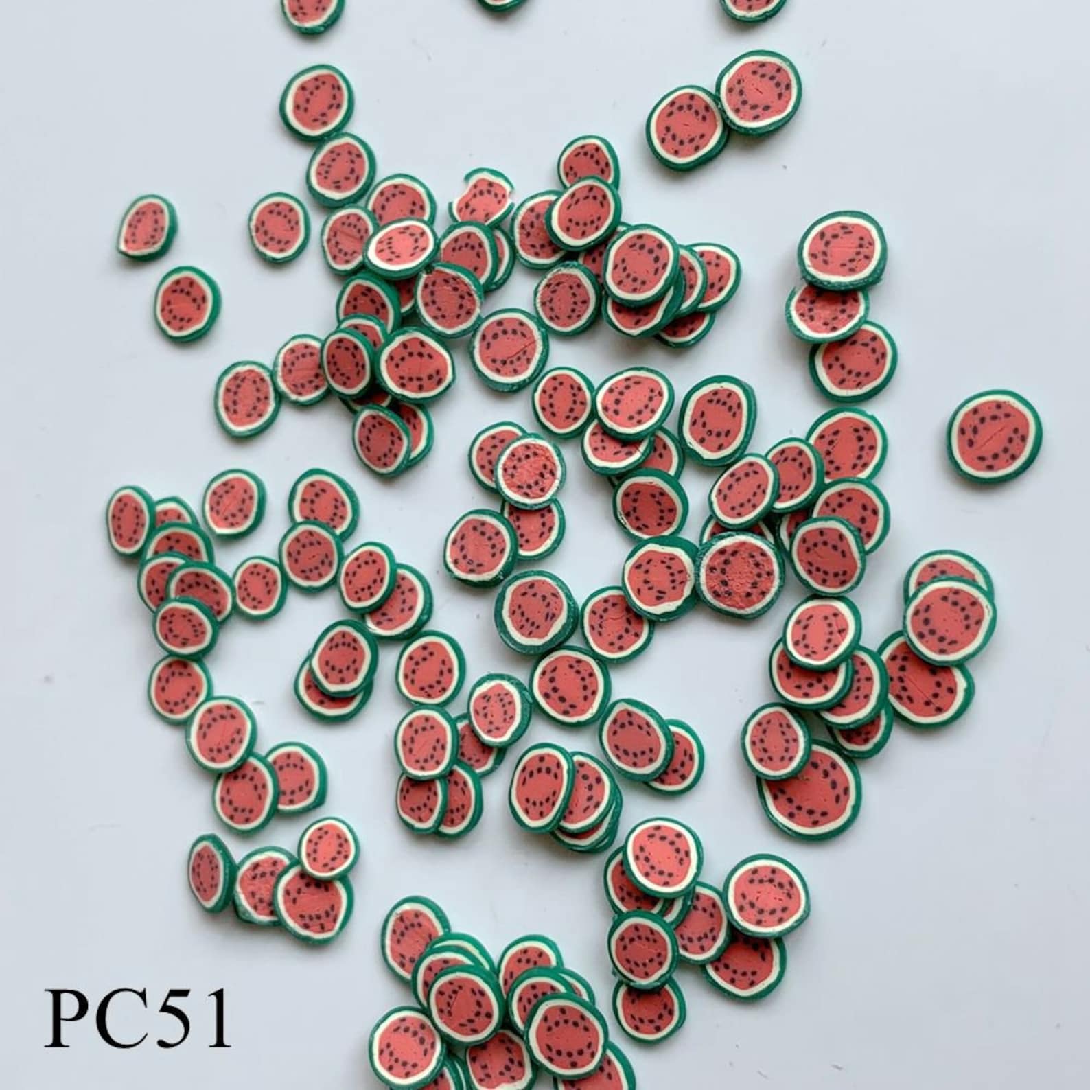 20g/bag Polymer Clay Slices 3D 5mm Polymer Clay Sticker Fruit Series ...