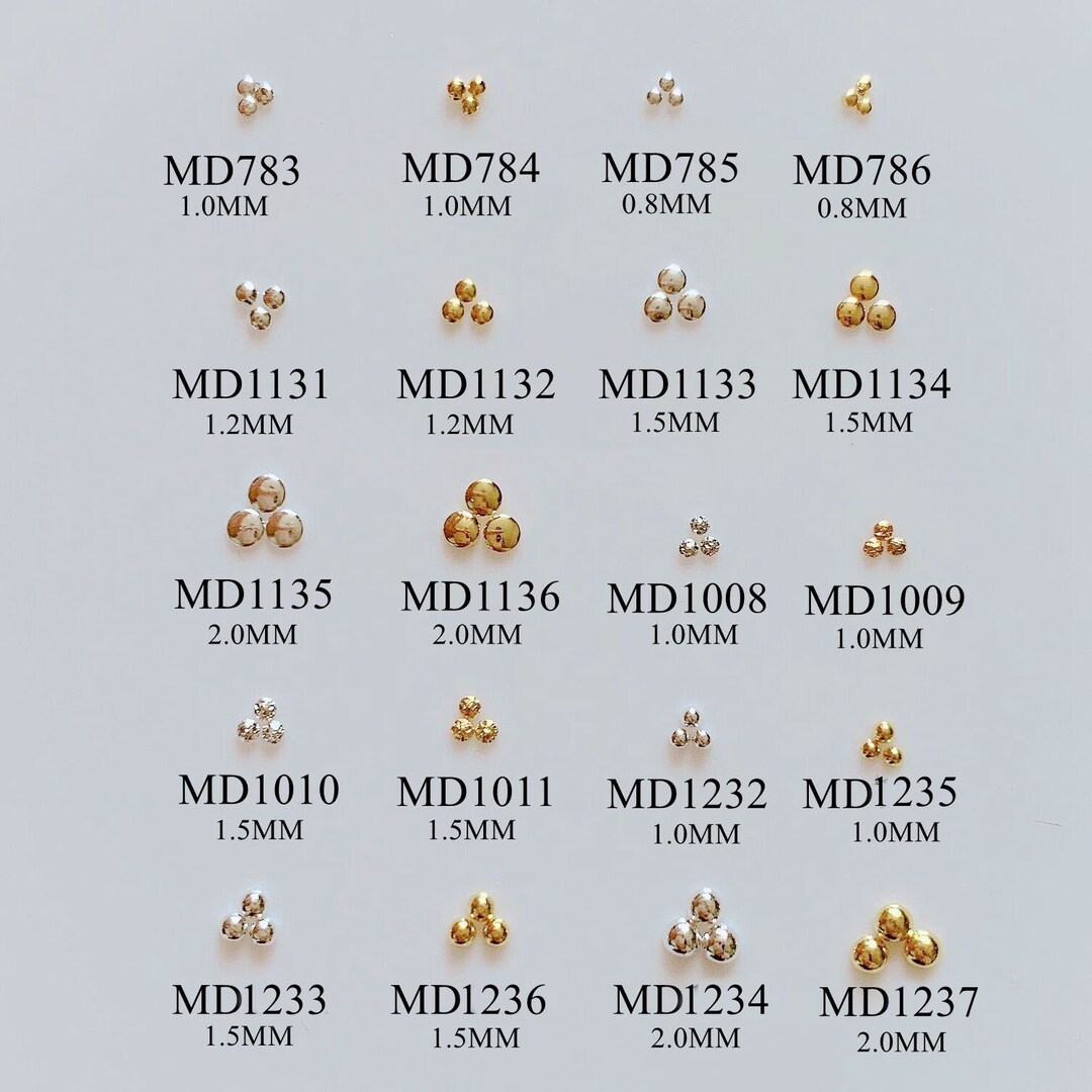 Approx. 100pcs/bag Metal Stud Mini Round Half-ball Shape Stud Nail Art ...