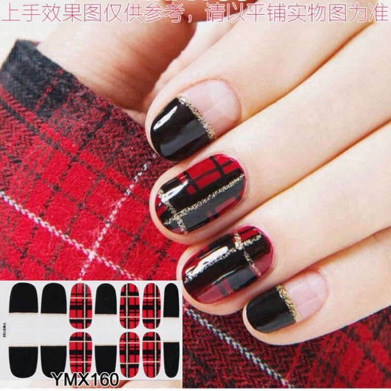 1pc Nail Art Full-cover Sticker Sheet 14tips Nail Art Wrap - Etsy