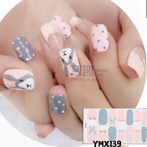 1pc Nail Art Full-cover Sticker Sheet 14tips Nail Art Wrap | Etsy