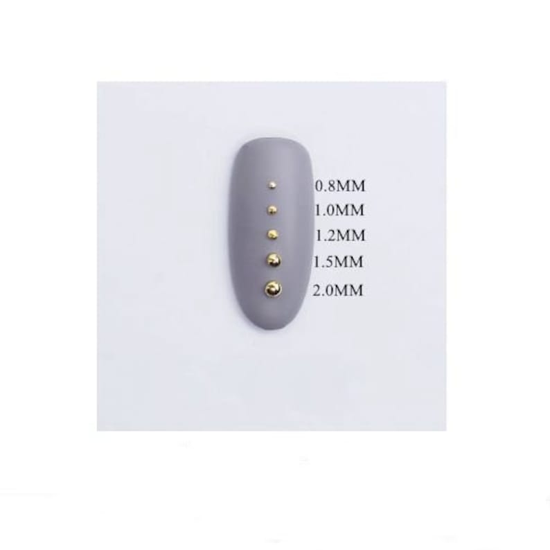 Approx. 100pcs/bag Metal Stud Mini Round Half-ball Shape Stud Nail Art ...