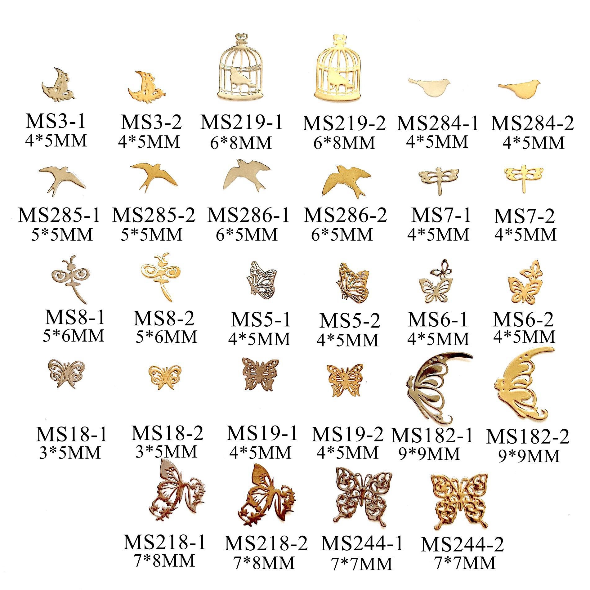 100pcs/bag Silver and Gold Non-adhesive Soft Metal Sticker - Etsy