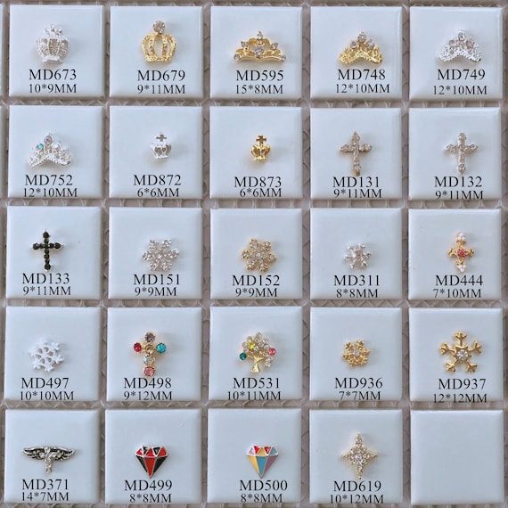 5pcs Fancy Metal 3d Charms Metal Decoration With Rhinestone - Etsy