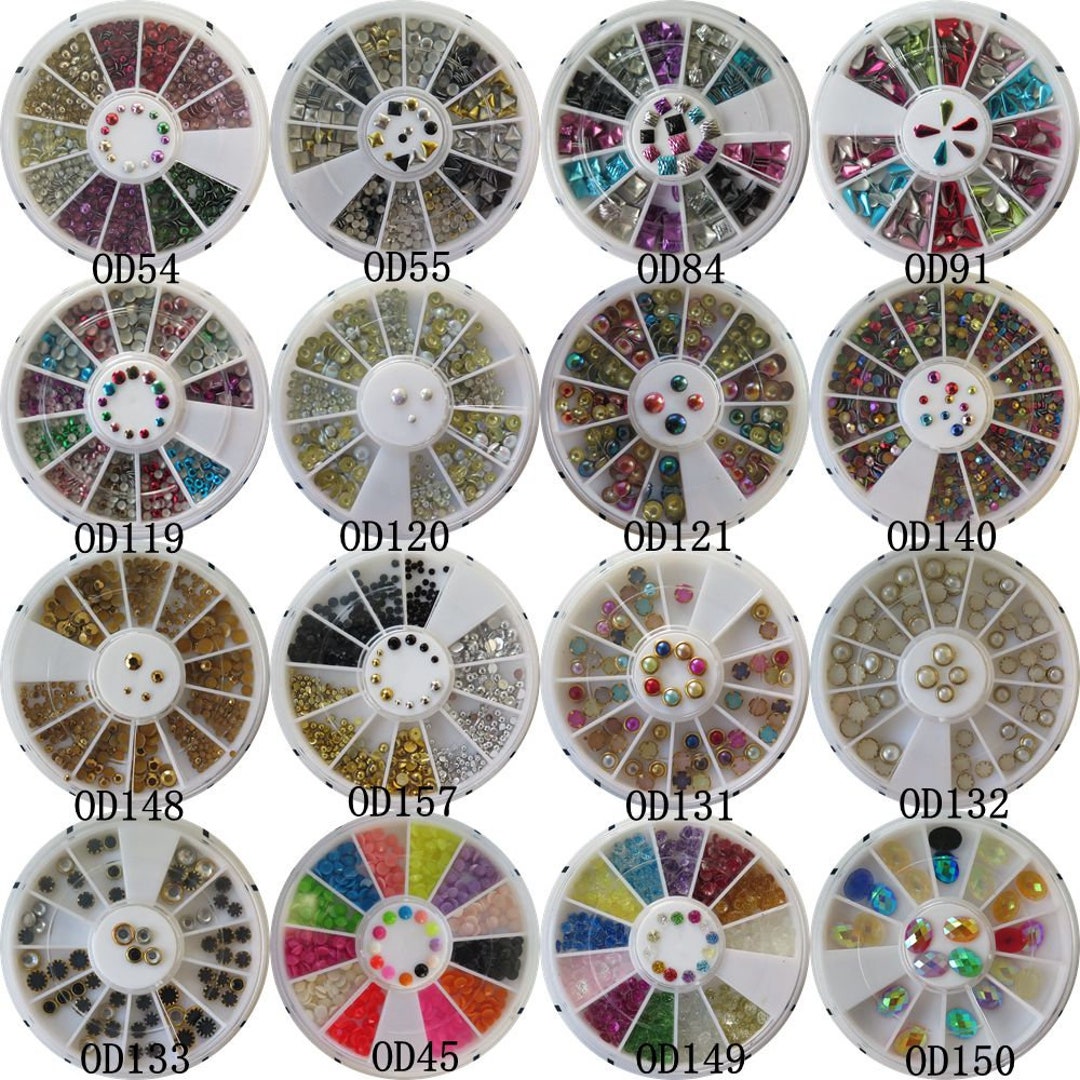 1pc Retail Different Metal Stud Wheel Pearl Wheel Candy Rhinestone ...