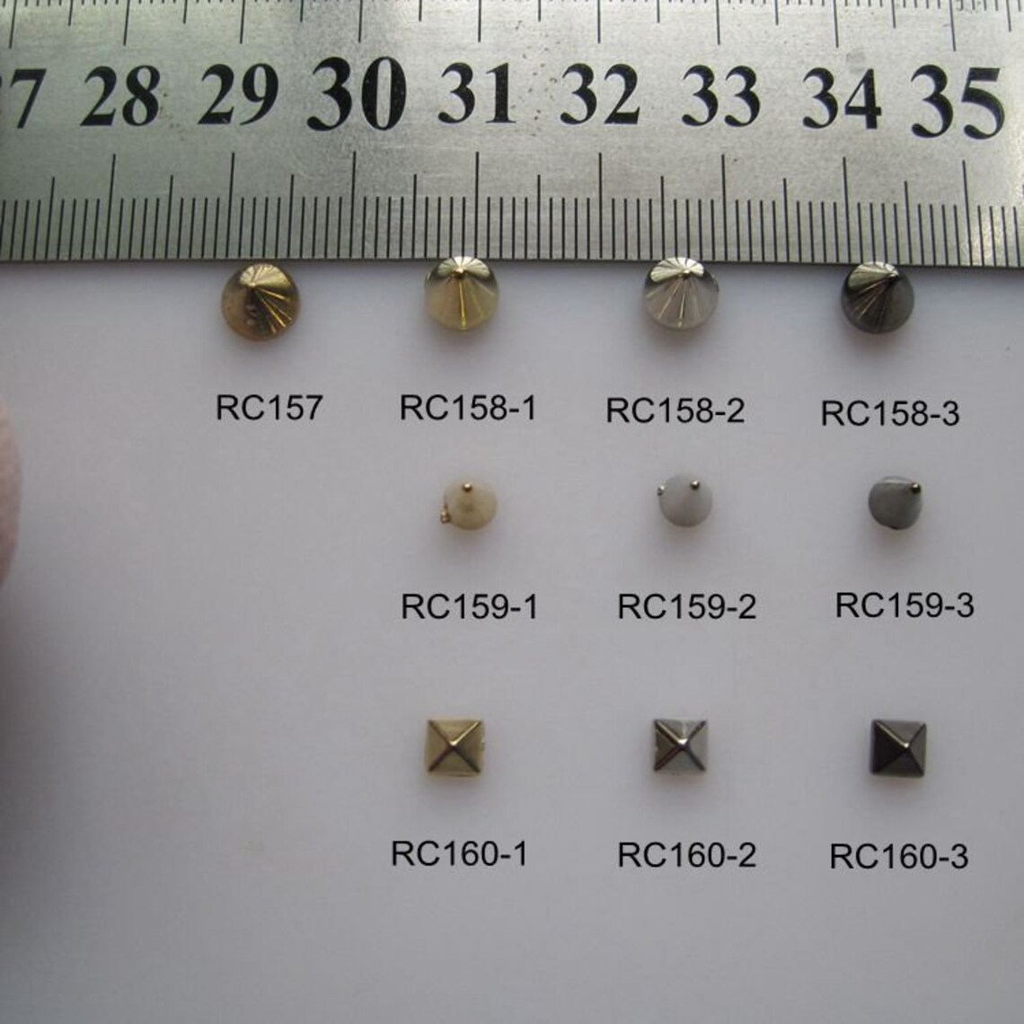 30pcs/bag Plated Resin Stud Spike Square Stud Resin Cartoon Deco Nail ...