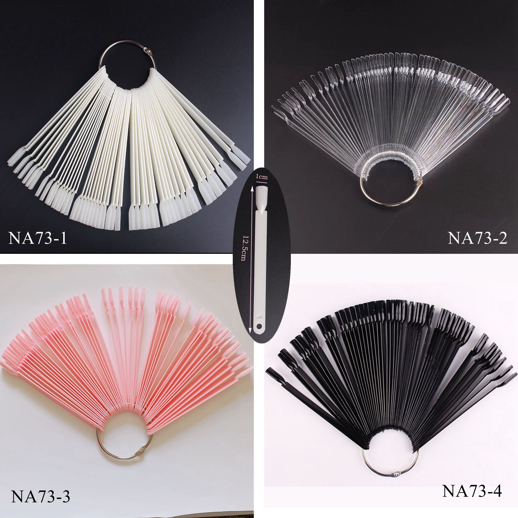 1bag 50 Sticks Nail Art Square Head 4 Colors Tip Display Stick | Etsy