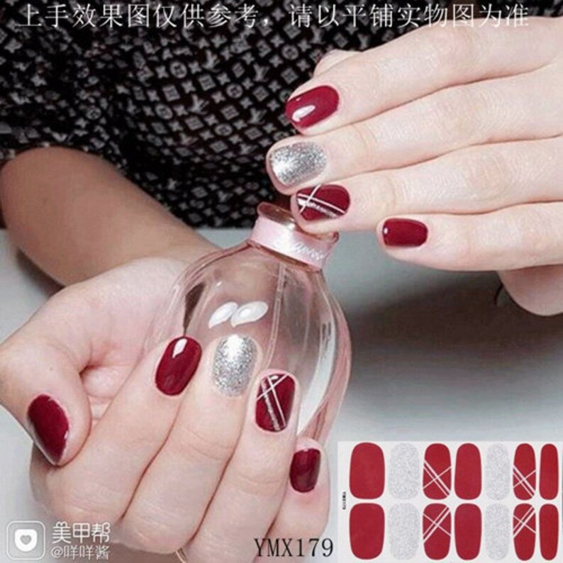 1pc Nail Art Full-cover Sticker Sheet 14tips Nail Art Wrap - Etsy