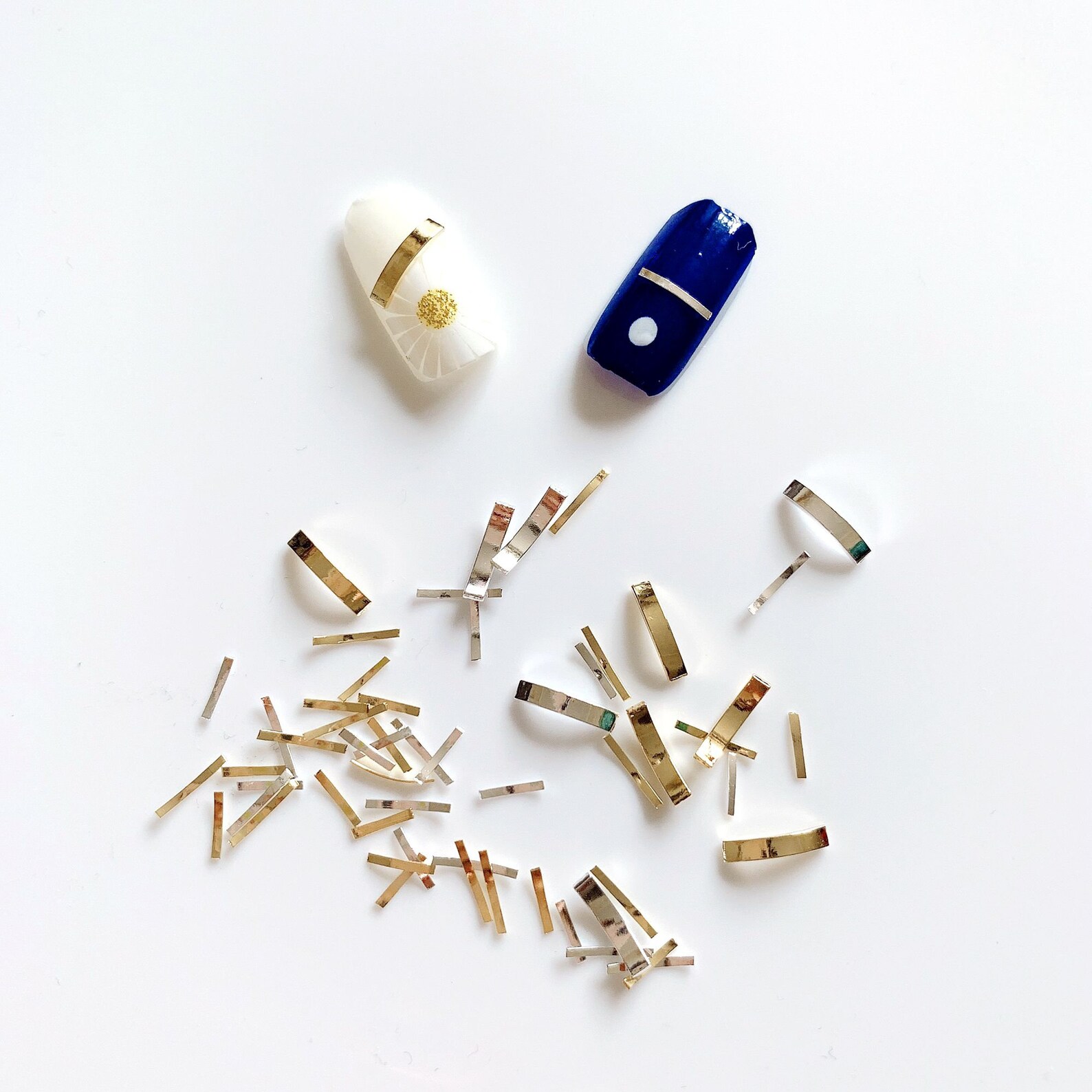 Approx. 100pcs/bag Metal Stud Metal Stick Curved Deco Smiling French ...