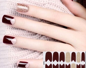 1pc Nail Art Full-cover Toe Nail Sticker Sheet Manicure | Etsy