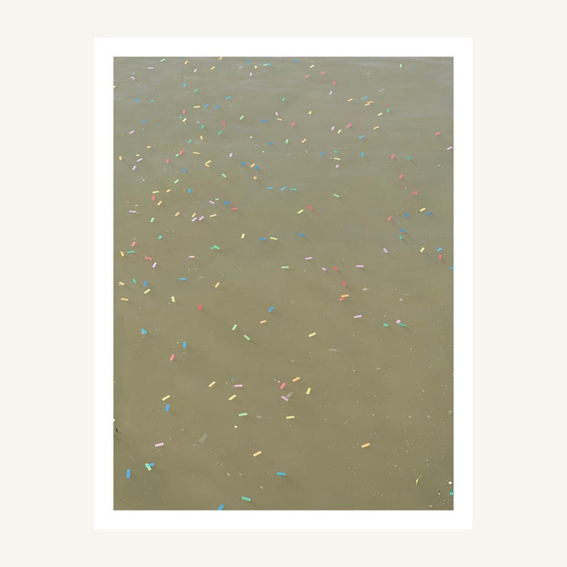 Abstract Photography Print, Confetti Water Wall Art, Utrecht Canal ...