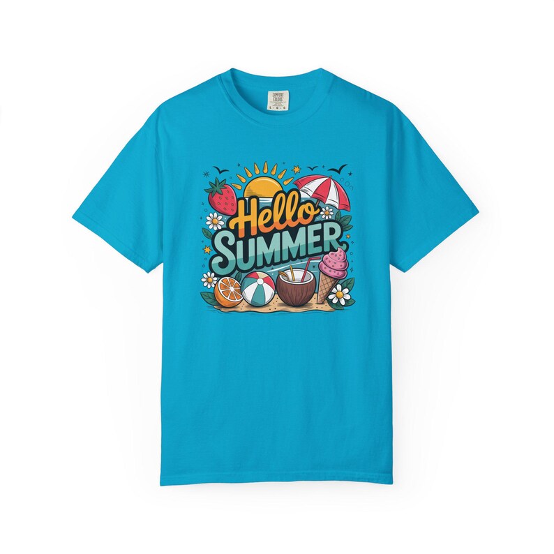Comfort Colors® 1717 Summer 2026 Shirt Hello Summer Unisex Garment-dyed ...