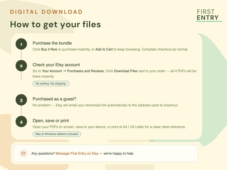 Excel Shortcuts Functions Bundle | Mac Windows Cheat Sheets (PDF ...