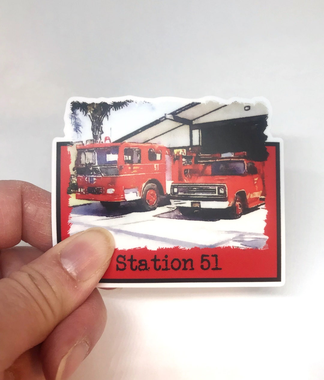 Firehouse, Squad 51 Sticker, Emergency, TV Show, Laptop Label ...