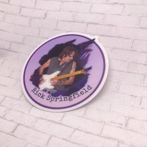 Rick Springfield Art, Music Vinyl Sticker, 80s Music Gift, Waterproof ...