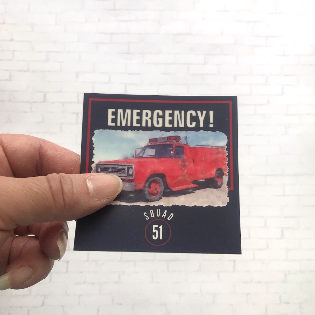 Squad 51 Sticker, Emergency, TV Show, Laptop Label, Paramedics, Firemen Gifts, Water Bottle - Etsy