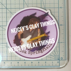 Rick Springfield Art, Music Vinyl Sticker, 80s Music Gift, Waterproof ...