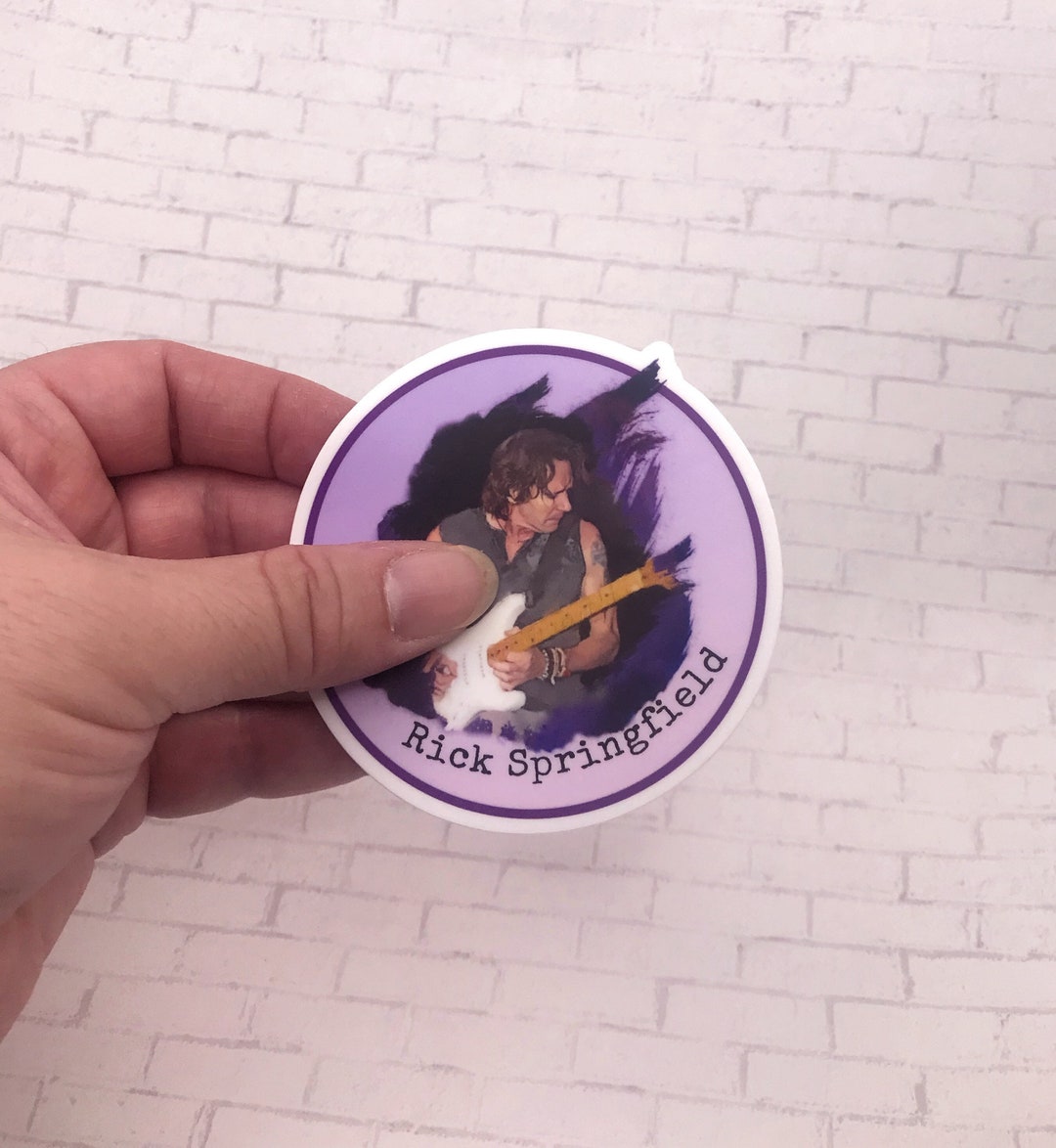 Rick Springfield Art, Music Vinyl Sticker, 80s Music Gift, Waterproof ...