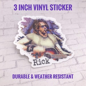 Rick Springfield Art, Music Vinyl Sticker, 80s Music Gift, Waterproof ...