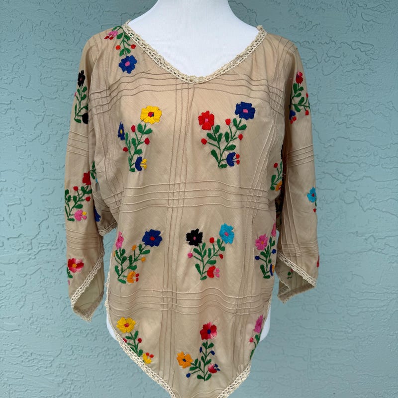 Lace Embroidery Blouse - Etsy