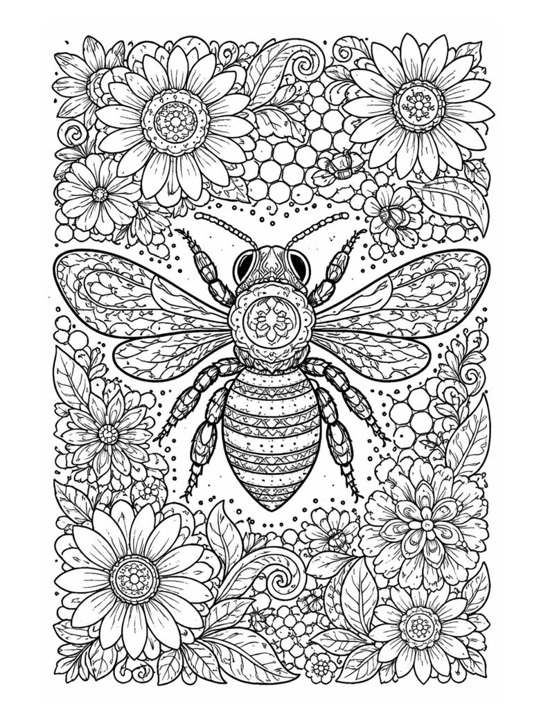 Insects and Bugs Adult Coloring Pages( Sheets) Digtal Download (PDF) - Etsy