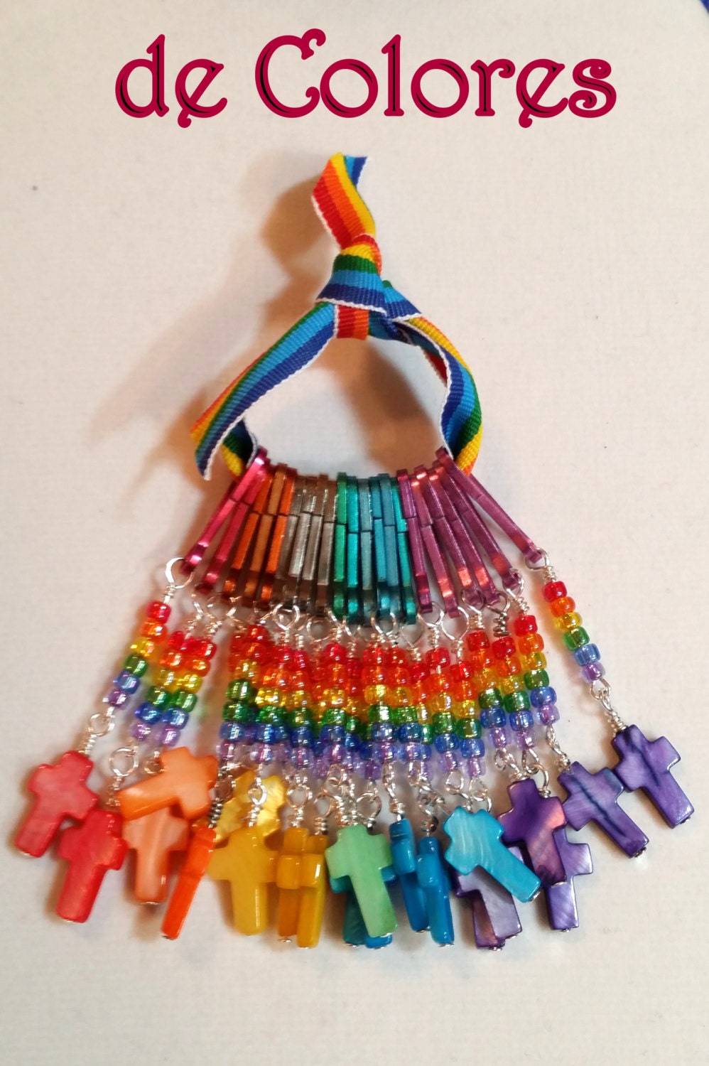 Cursillo Palanca pack of multi colored pins with small cross | Etsy