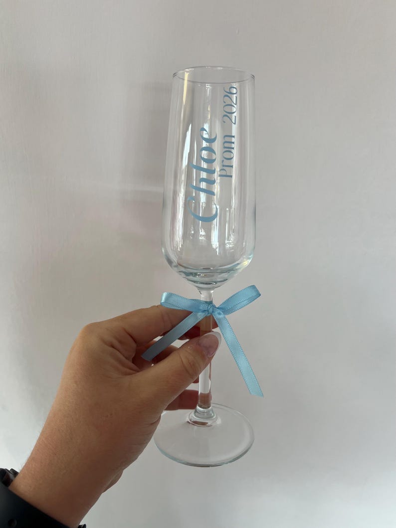 Personalised Prom 2026 Glass Champagne Flute. - Etsy UK