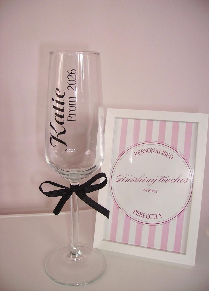 Personalised Prom 2026 Glass Champagne Flute. - Etsy UK