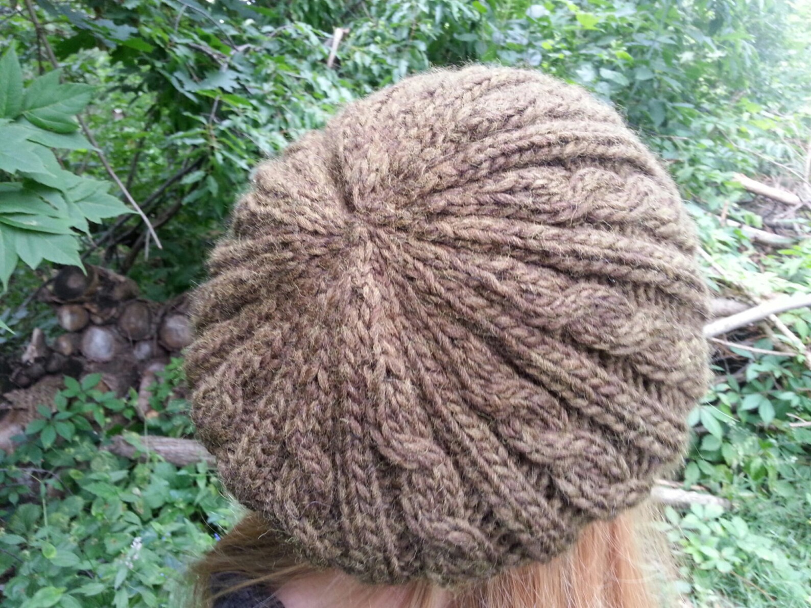 KNITTING PATTERN: Chunky Cable Knit Slouchy Hat/beret Makes a - Etsy