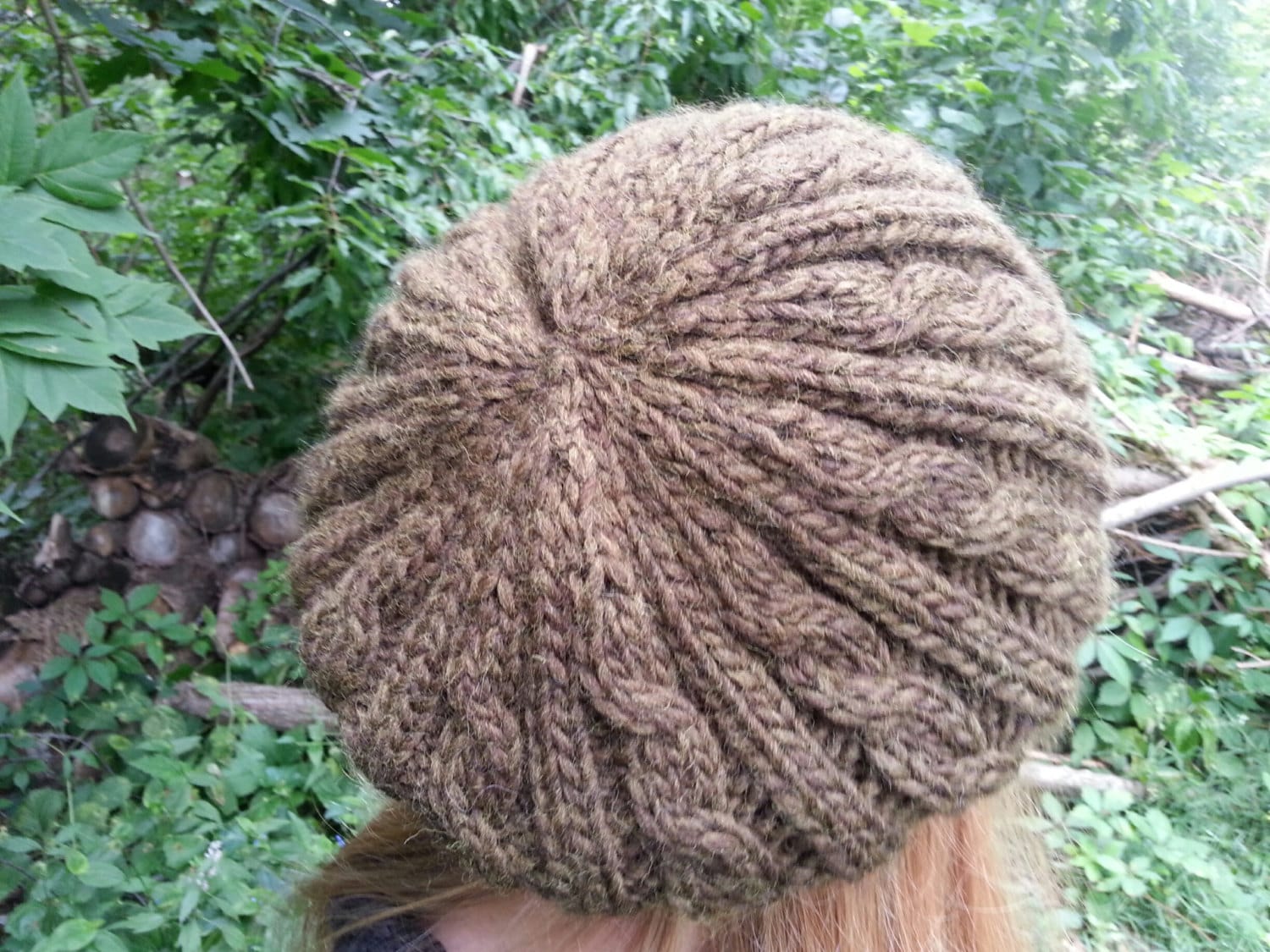 KNITTING PATTERN: Chunky Cable Knit Slouchy Hat/beret Makes a - Etsy