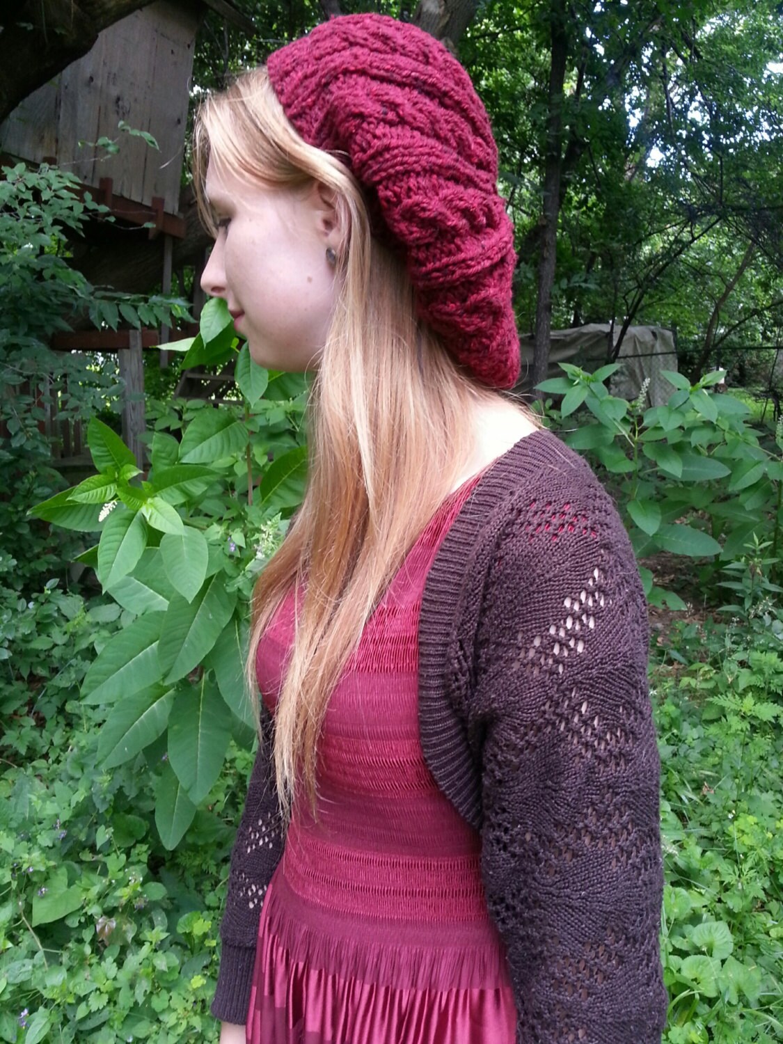 KNITTING PATTERN: Chunky Cable Knit Slouchy Hat/beret Makes a - Etsy