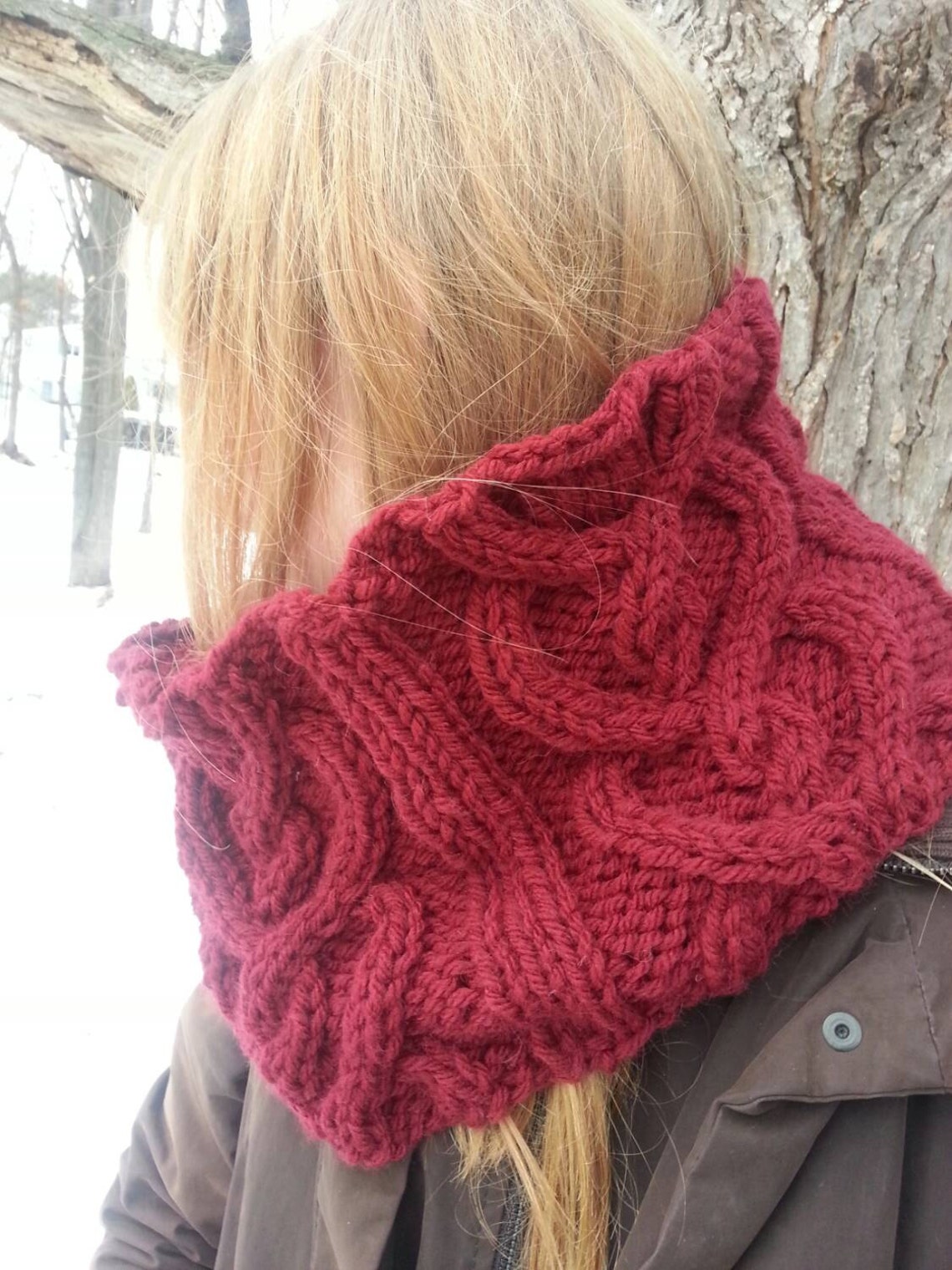 KNITTING PATTERN: Outlander Inspired Hearts Cable Cowl Diy - Etsy