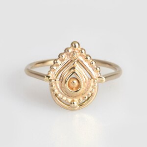Gold Ring - Nahara - Indian Style Jewelry - Engagement Ring - Etsy