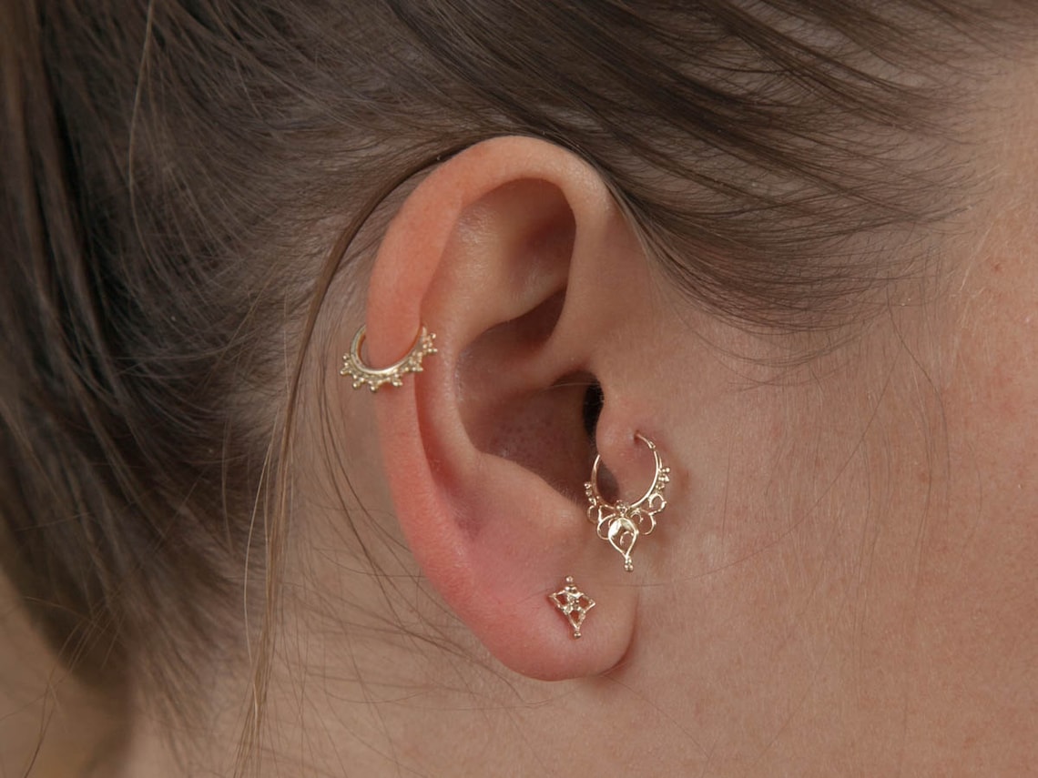 Tragus Earring - Tragus Hoop - Tragus Jewelry - Woodpecker - Tragus ...