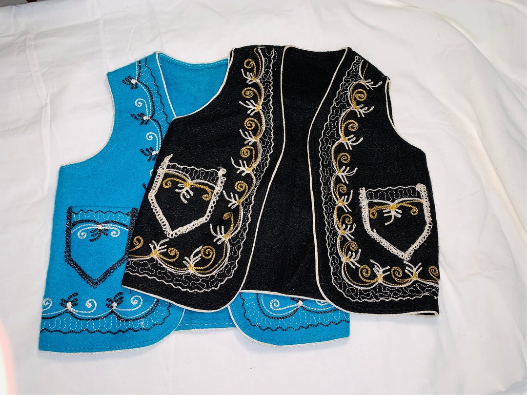 2 Spanish Embroidered Vests Spain Embroidered Baby Babies Kids Toddler ...
