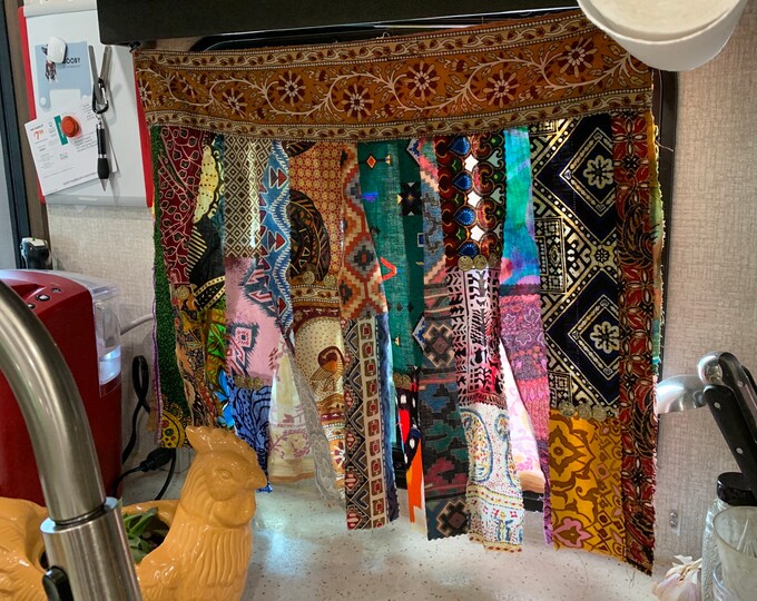 Rv Camper Van Tiny Window Curtains Boho Bohemian Gypsy - Etsy