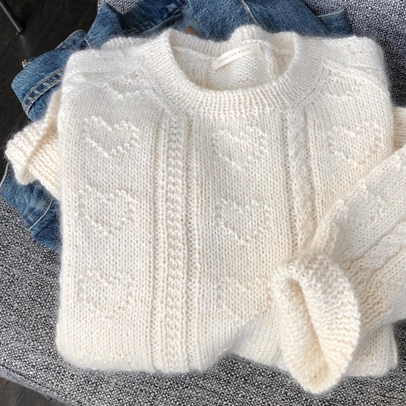 Knitted Sweater Pattern PDF, Oversized Baby Alpaca & Mohair Pullover ...