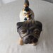 NEW PRICE: One-of-a-kind Pug Dog Porcelain Teapot With Calico Cat ...