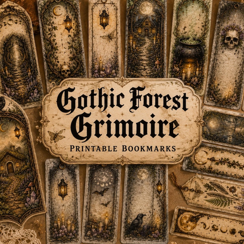Gothic Bookmark Printable - Etsy