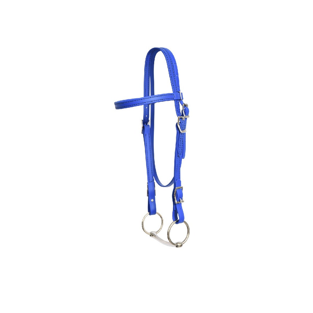 Horse Size READY MADE Royal Blue WESTERN Bridle Made From Beta Biothane ...