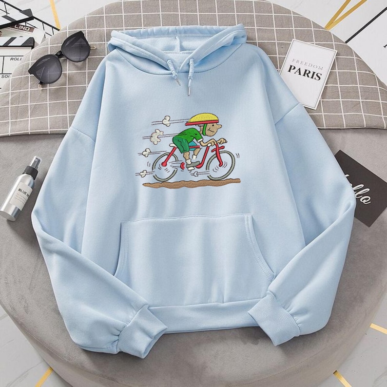 Cartoon Cycling Boy Embroidery Design, Kids Cyclist Machine Stitch ...