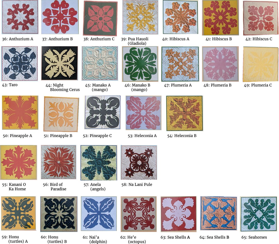 Hawaiian Quilt Made to Order various Patterns - Etsy