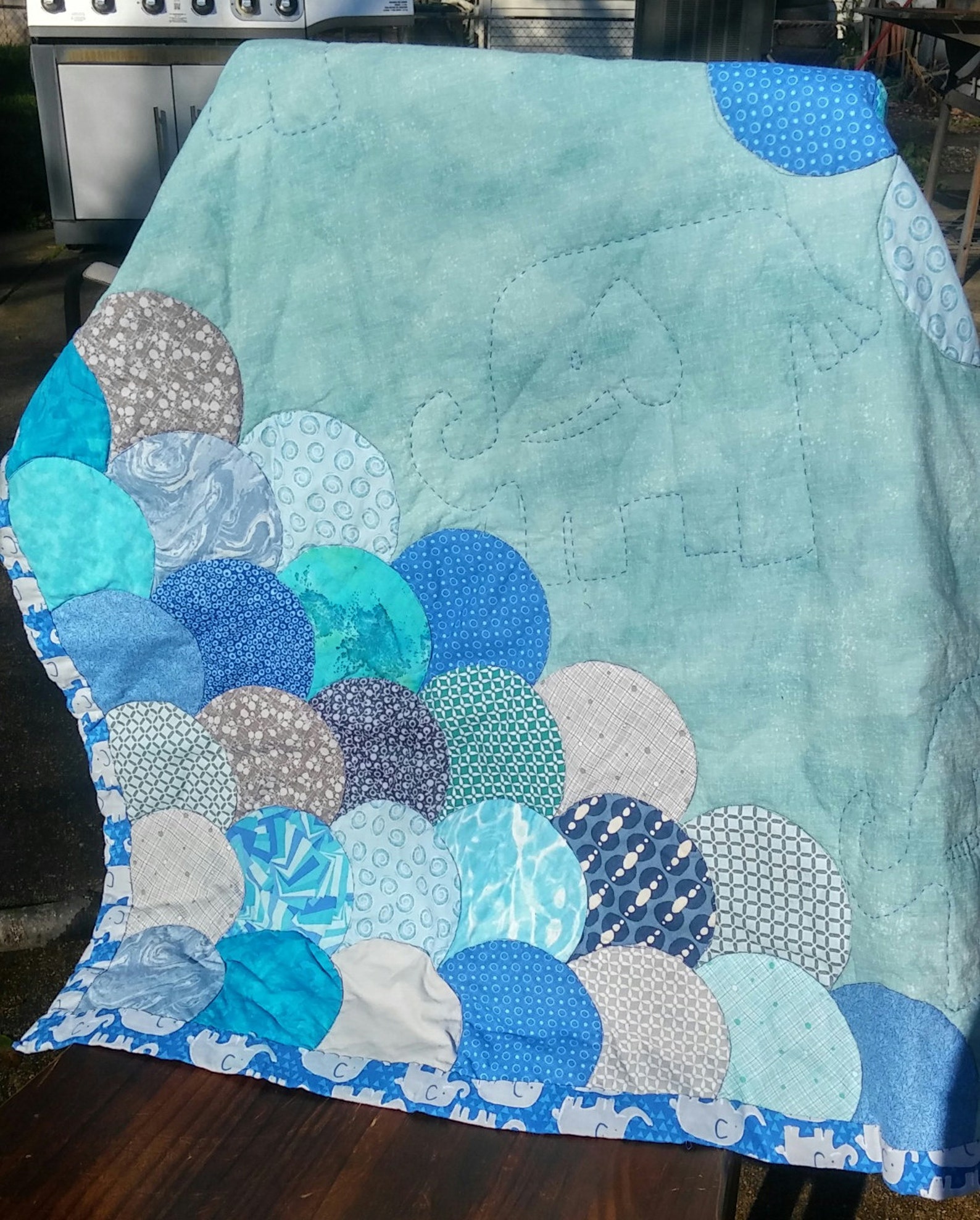 Baby Quilt: Clamshells & Turtles (made to Order) - Etsy