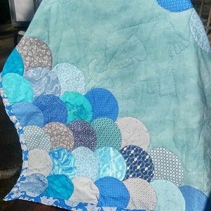 Baby Quilt: Clamshells & Turtles (made to Order) - Etsy
