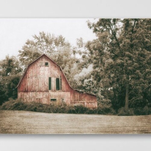 Rustic White Barn Wall Art Modern Farmhouse Decor Country - Etsy
