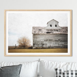 Rustic White Barn Wall Art - Modern Farmhouse Decor, Country Farm ...