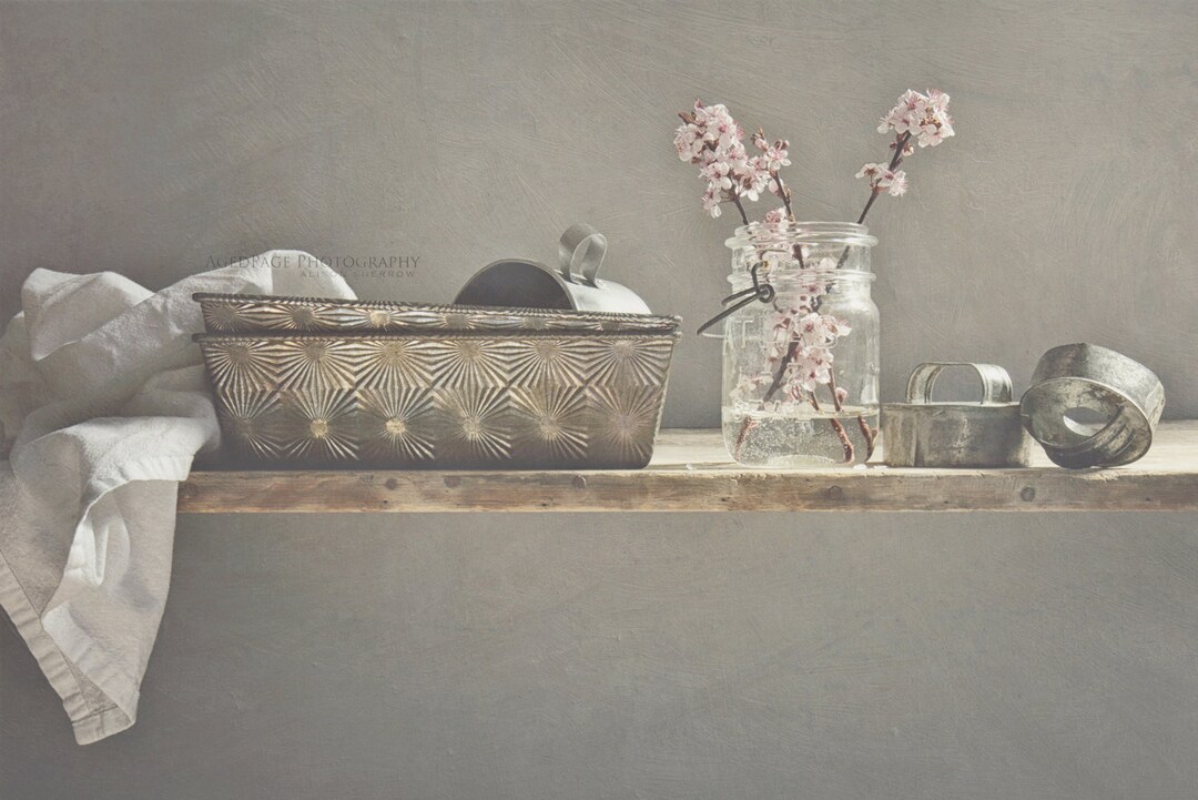 Kitchen Wall Art - Baking Still Life, Vintage Farmhouse Style Prints or ...